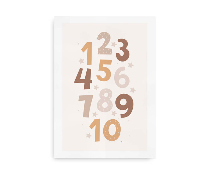 Tal plakat med stjerner - Køb din talplakat på navneleg.dk